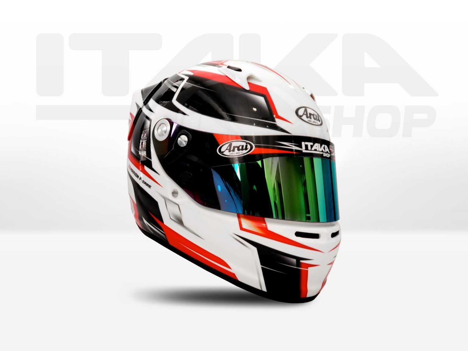 ARAI SK6 – Déco Omega noir et rouge - MakDesign